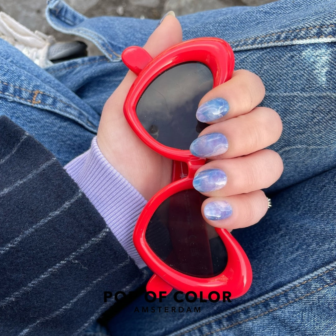Pop of Color Amsterdam - Gel Nail Wraps - Blue Purple Sunset Nail Art